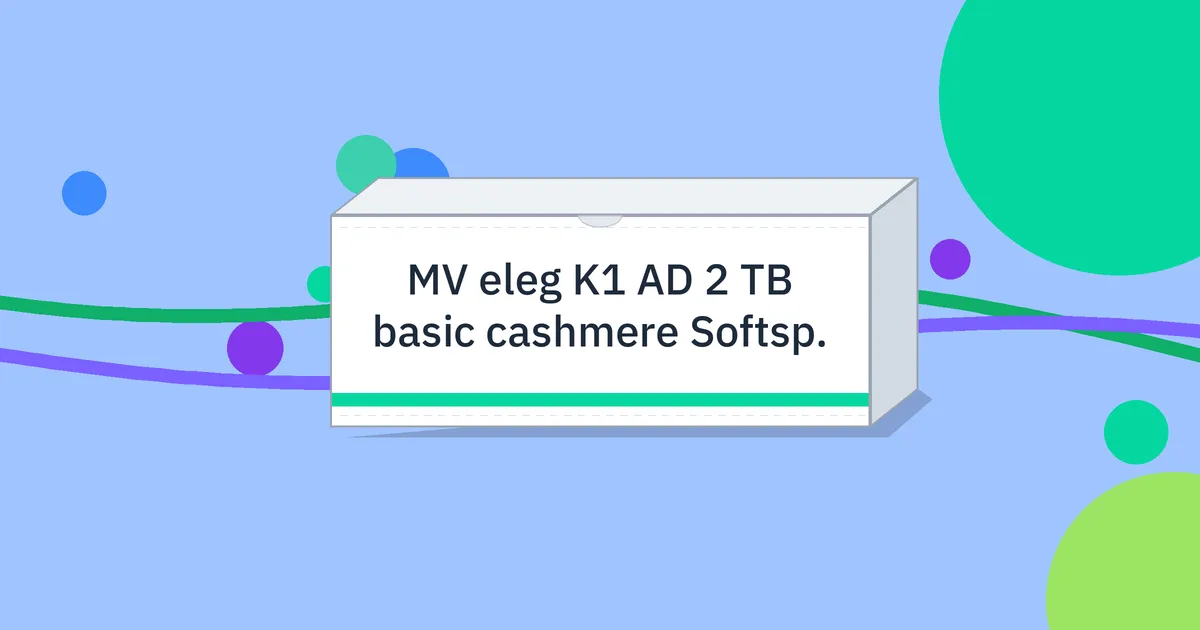 Symbolbild: Packung mit der Aufschrift MV eleg K1 AD 2 TB basic cashmere Softsp. (PZN 14653177) – Verfügbarkeit und Bezug in Apotheken in Frankfurt am Main