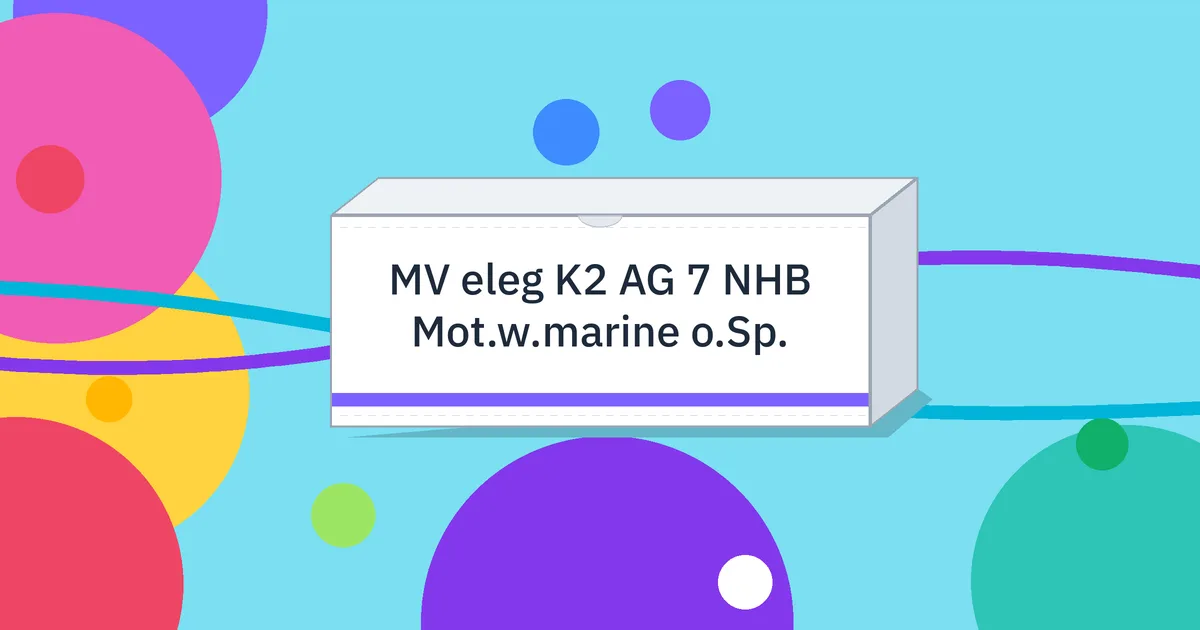 Symbolbild: Packung mit der Aufschrift MV eleg K2 AG 7 NHB Mot.w.marine o.Sp. (PZN 15727564) – Verfügbarkeit und Bezug in Apotheken in Frankfurt am Main