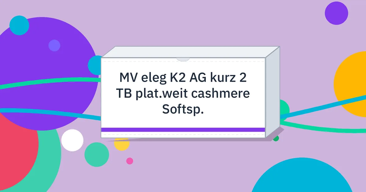 Symbolbild: Packung mit der Aufschrift MV eleg K2 AG kurz 2 TB plat.weit cashmere Softsp. (PZN 14673197) – Verfügbarkeit und Bezug in Apotheken in Frankfurt am Main