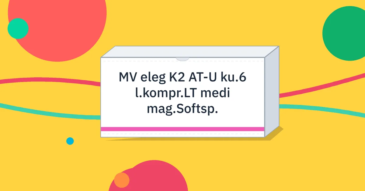 Symbolbild: Packung mit der Aufschrift MV eleg K2 AT-U ku.6 l.kompr.LT medi mag.Softsp. (PZN 14627642) – Verfügbarkeit und Bezug in Apotheken in Frankfurt am Main
