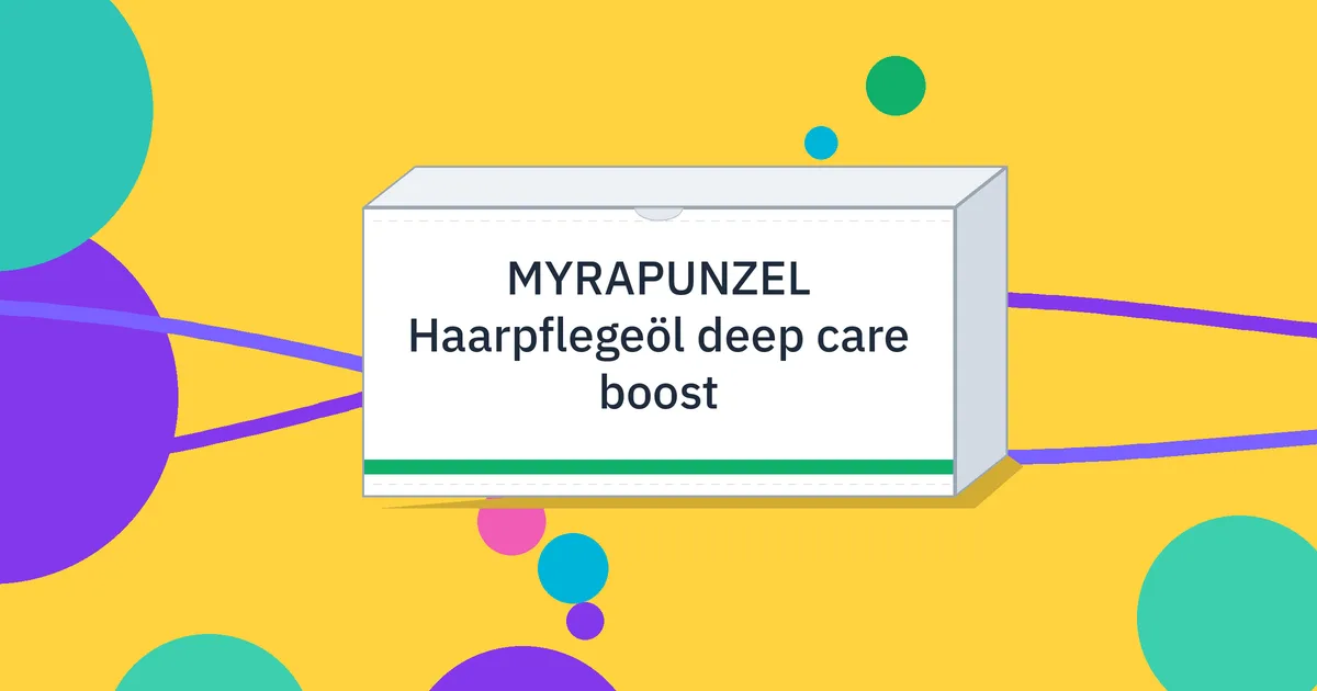 Symbolbild: Packung mit der Aufschrift MYRAPUNZEL Haarpflegeöl deep care boost (PZN 17855935) – Verfügbarkeit und Bezug in Apotheken in Frankfurt am Main