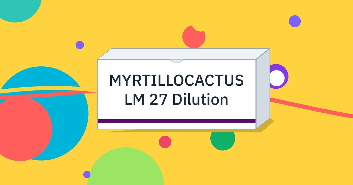 Symbolbild: Packung mit der Aufschrift MYRTILLOCACTUS LM 27 Dilution (PZN 13613218) – Verfügbarkeit und Bezug in Apotheken in Frankfurt am Main