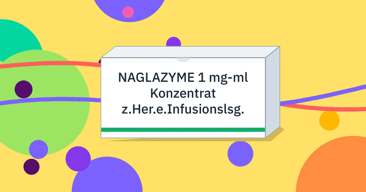 Symbolbild: Packung mit der Aufschrift NAGLAZYME 1 mg-ml Konzentrat z.Her.e.Infusionslsg. (PZN 17411380) – Verfügbarkeit und Bezug in Apotheken in Frankfurt am Main