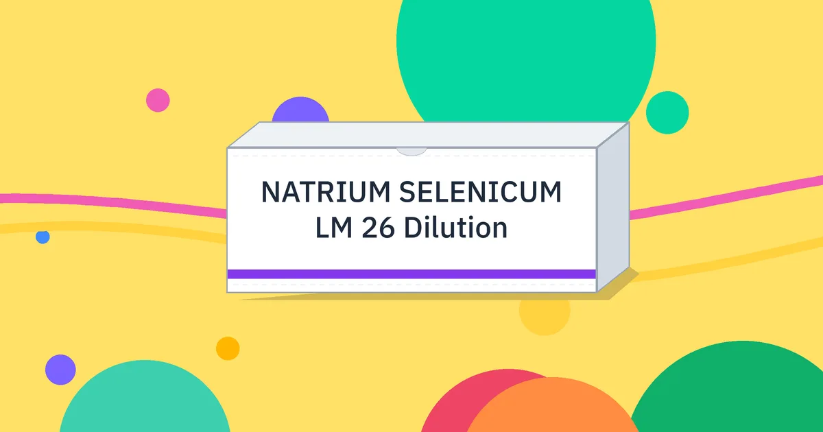 Symbolbild: Packung mit der Aufschrift NATRIUM SELENICUM LM 26 Dilution (PZN 13616949) – Verfügbarkeit und Bezug in Apotheken in Frankfurt am Main