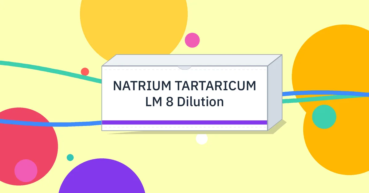Symbolbild: Packung mit der Aufschrift NATRIUM TARTARICUM LM 8 Dilution (PZN 12967658) – Verfügbarkeit und Bezug in Apotheken in Frankfurt am Main