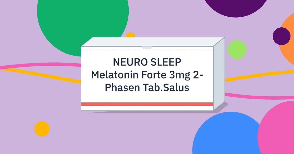 Symbolbild: Packung mit der Aufschrift NEURO SLEEP Melatonin Forte 3mg 2-Phasen Tab.Salus (PZN 19073527) – Verfügbarkeit und Bezug in Apotheken in Frankfurt am Main
