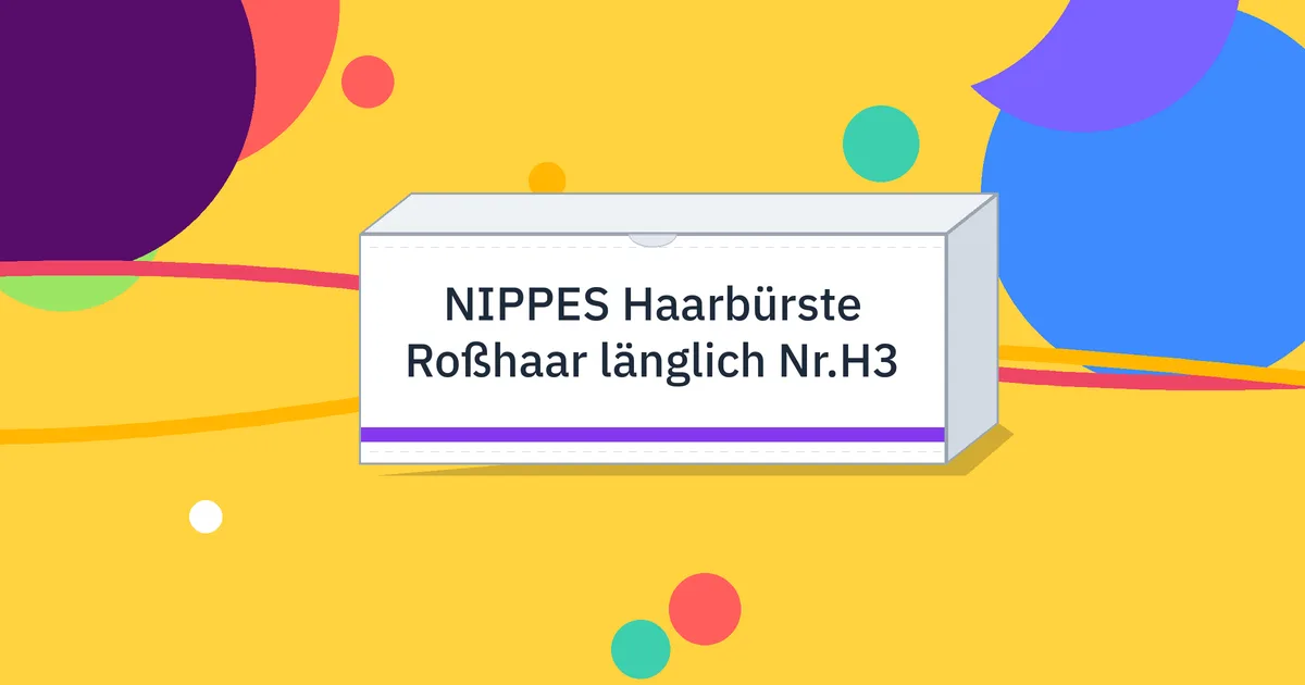 Symbolbild: Packung mit der Aufschrift NIPPES Haarbürste Roßhaar länglich Nr.H3 (PZN 13880126) – Verfügbarkeit und Bezug in Apotheken in Frankfurt am Main