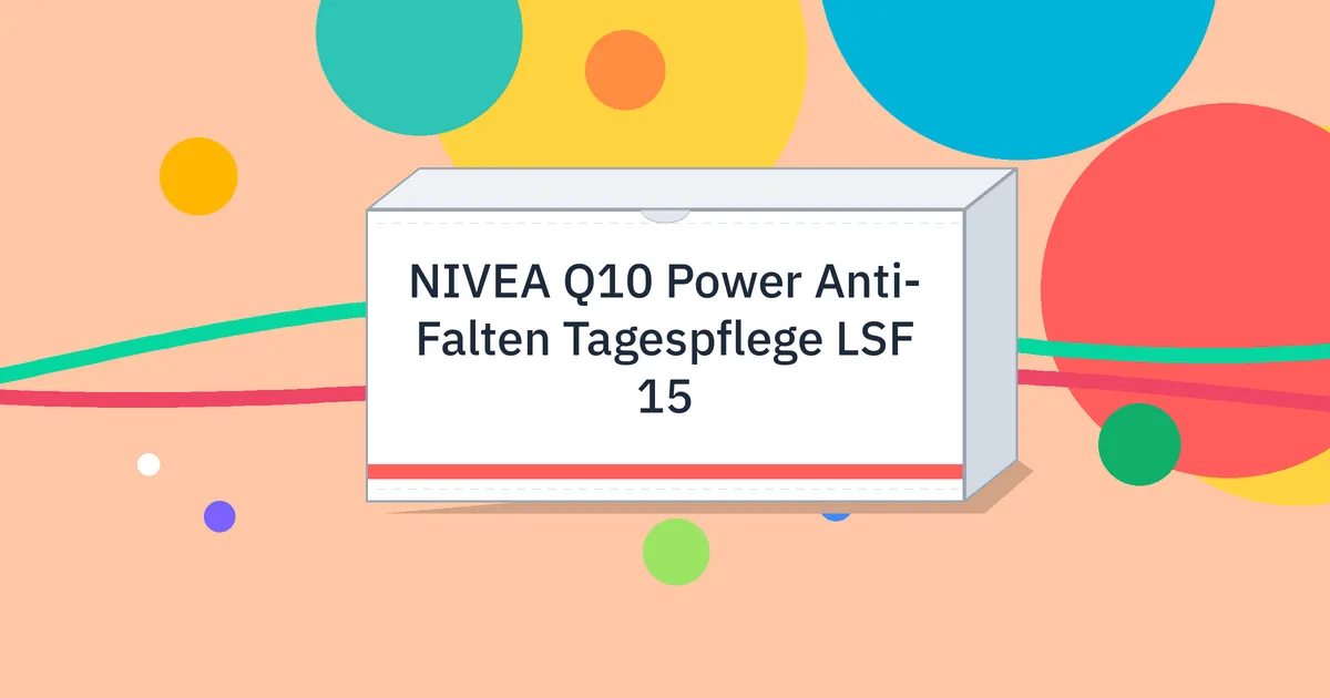 Symbolbild: Packung mit der Aufschrift NIVEA Q10 Power Anti-Falten Tagespflege LSF 15 (PZN 14368732) – Verfügbarkeit und Bezug in Apotheken in Frankfurt am Main