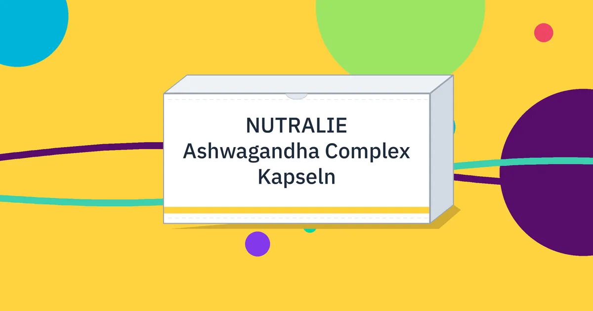 Symbolbild: Packung mit der Aufschrift NUTRALIE Ashwagandha Complex Kapseln (PZN 18407802) – Verfügbarkeit und Bezug in Apotheken in Frankfurt am Main