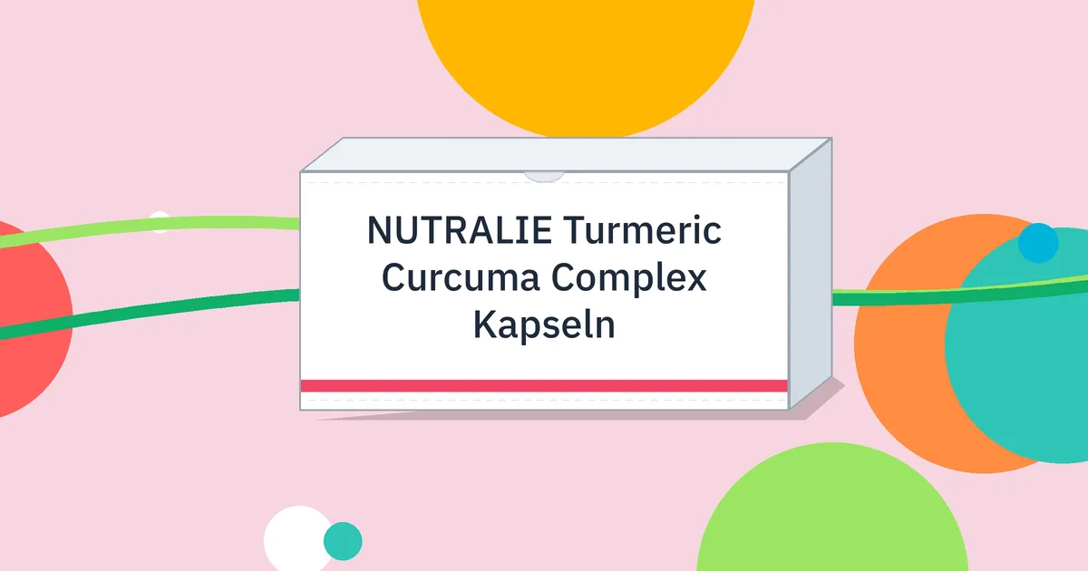 Symbolbild: Packung mit der Aufschrift NUTRALIE Turmeric Curcuma Complex Kapseln (PZN 18408061) – Verfügbarkeit und Bezug in Apotheken in Frankfurt am Main