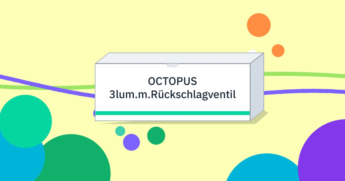 Symbolbild: Packung mit der Aufschrift OCTOPUS 3lum.m.Rückschlagventil (PZN 13574464) – Verfügbarkeit und Bezug in Apotheken in Frankfurt am Main