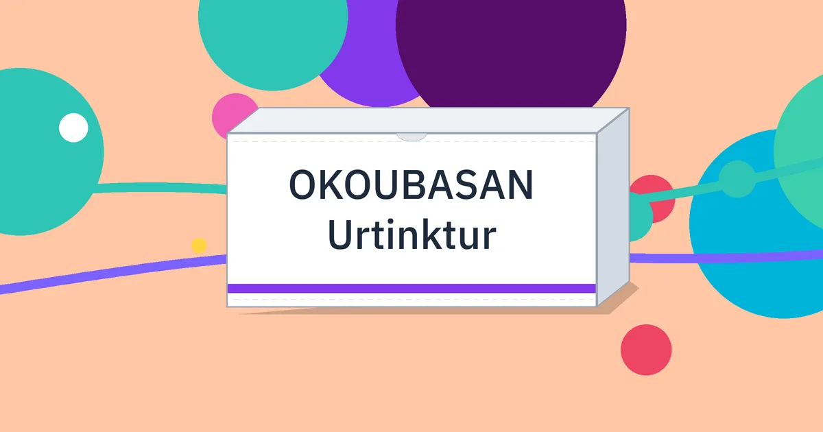 Symbolbild: Packung mit der Aufschrift OKOUBASAN Urtinktur (PZN 14058954) – Verfügbarkeit und Bezug in Apotheken in Frankfurt am Main