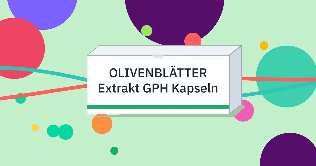 Symbolbild: Packung mit der Aufschrift OLIVENBLÄTTER Extrakt GPH Kapseln (PZN 03057897) – Verfügbarkeit und Bezug in Apotheken in Frankfurt am Main
