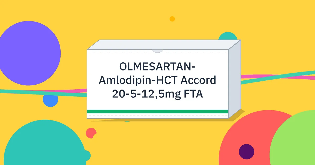 Symbolbild: Packung mit der Aufschrift OLMESARTAN-Amlodipin-HCT Accord 20-5-12,5mg FTA (PZN 16799293) – Verfügbarkeit und Bezug in Apotheken in Frankfurt am Main
