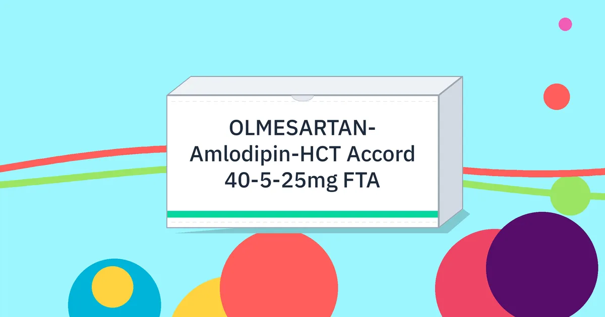 Symbolbild: Packung mit der Aufschrift OLMESARTAN-Amlodipin-HCT Accord 40-5-25mg FTA (PZN 16799519) – Verfügbarkeit und Bezug in Apotheken in Frankfurt am Main