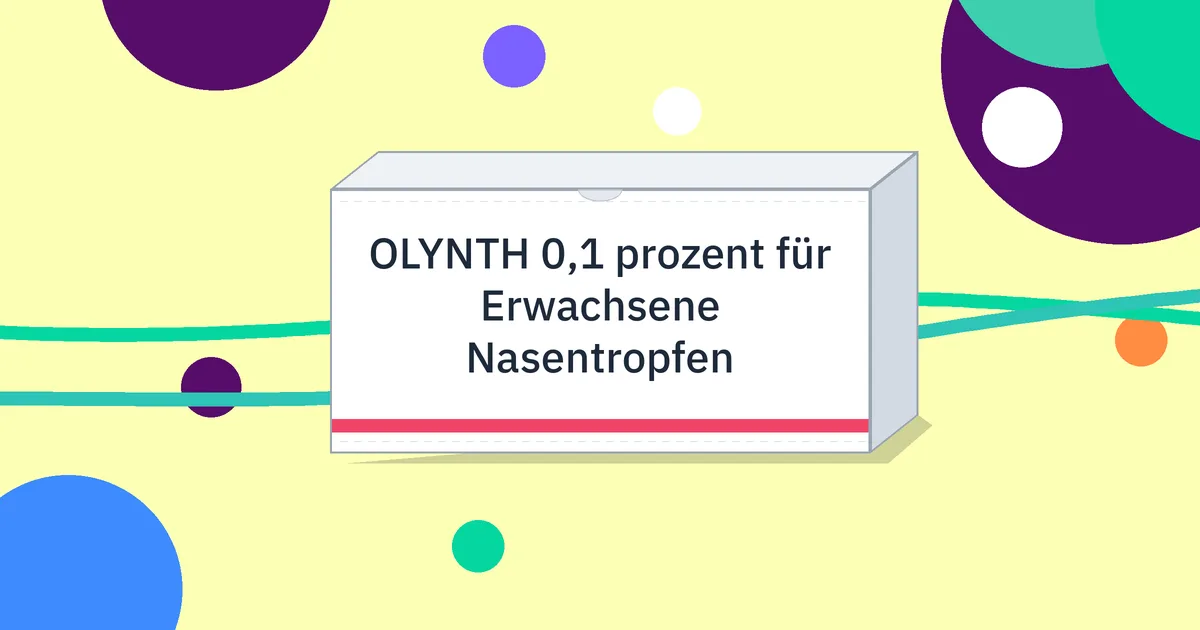 Symbolbild: Packung mit der Aufschrift OLYNTH 0,1 prozent für Erwachsene Nasentropfen (PZN 02186397) – Verfügbarkeit und Bezug in Apotheken in Frankfurt am Main