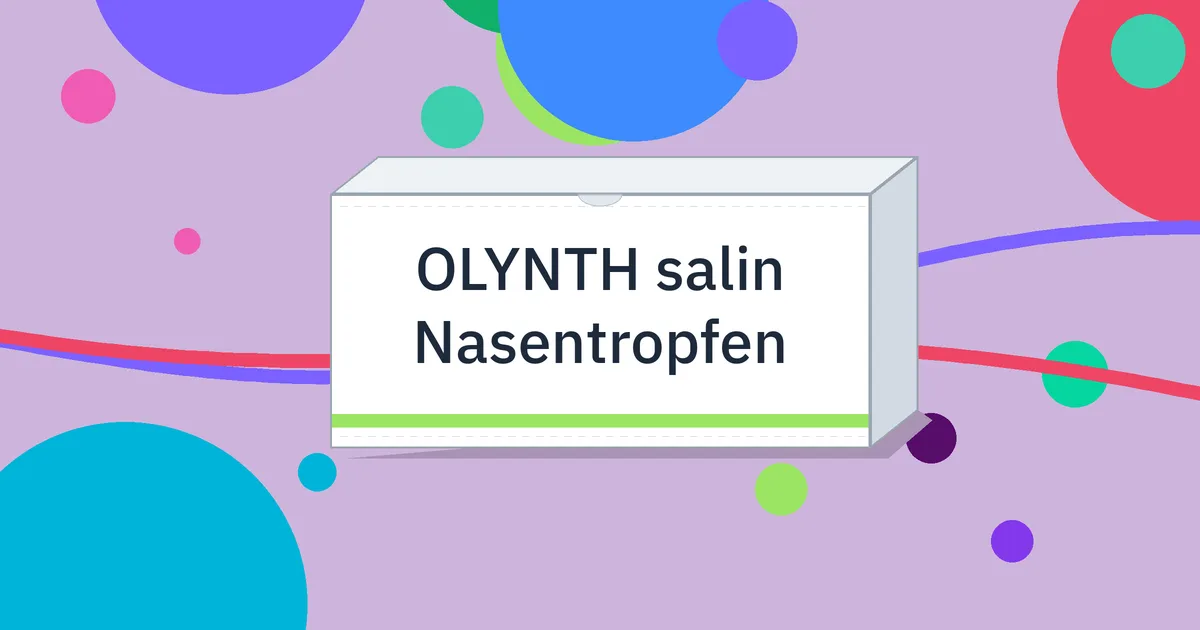 Symbolbild: Packung mit der Aufschrift OLYNTH salin Nasentropfen (PZN 05507353) – Verfügbarkeit und Bezug in Apotheken in Frankfurt am Main