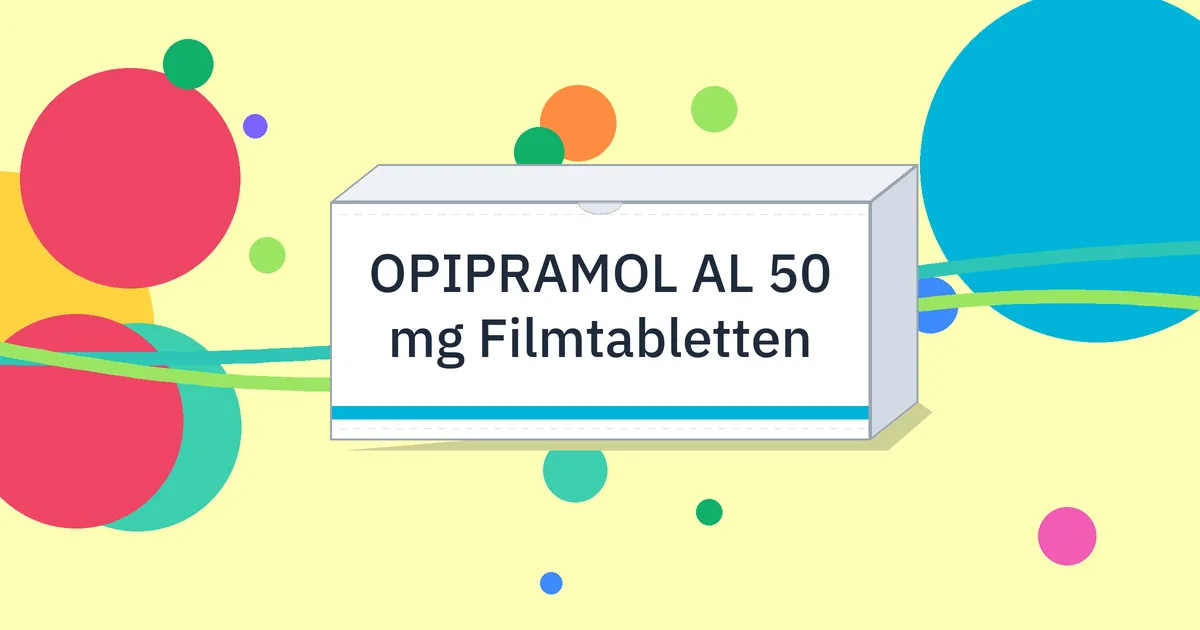 Symbolbild: Packung mit der Aufschrift OPIPRAMOL AL 50 mg Filmtabletten (PZN 04782146) – Verfügbarkeit und Bezug in Apotheken in Frankfurt am Main