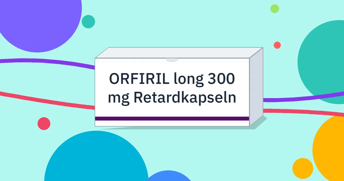 Symbolbild: Packung mit der Aufschrift ORFIRIL long 300 mg Retardkapseln (PZN 08718932) – Verfügbarkeit und Bezug in Apotheken in Frankfurt am Main