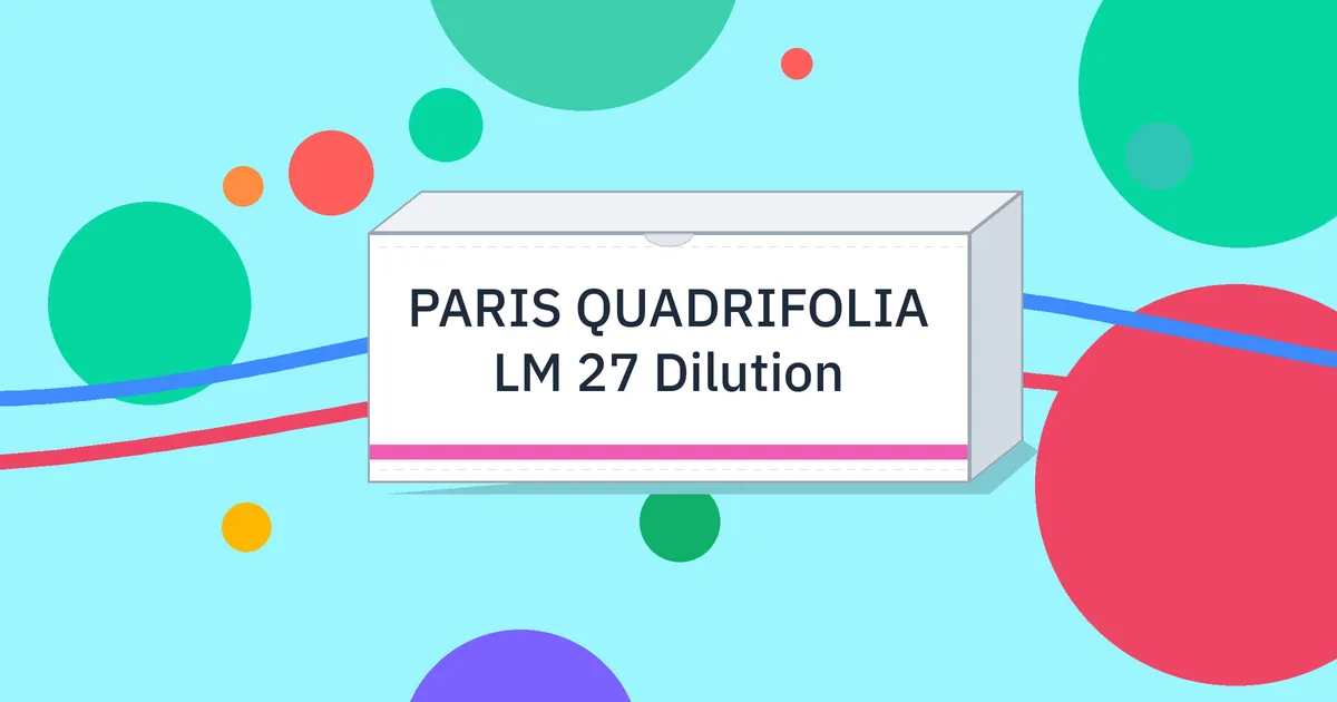 Symbolbild: Packung mit der Aufschrift PARIS QUADRIFOLIA LM 27 Dilution (PZN 13632032) – Verfügbarkeit und Bezug in Apotheken in Frankfurt am Main