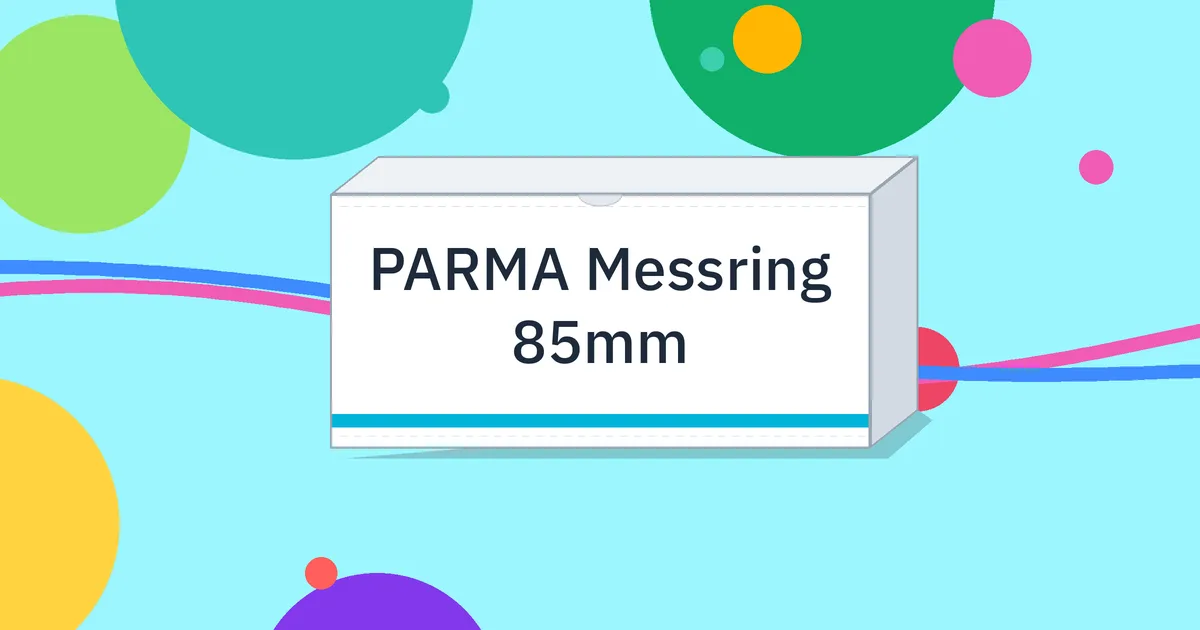 Symbolbild: Packung mit der Aufschrift PARMA Messring 85mm (PZN 01734833) – Verfügbarkeit und Bezug in Apotheken in Frankfurt am Main