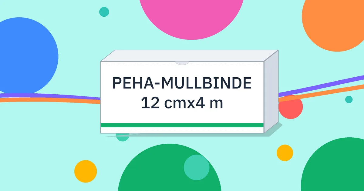 Symbolbild: Packung mit der Aufschrift PEHA-MULLBINDE 12 cmx4 m (PZN 10069286) – Verfügbarkeit und Bezug in Apotheken in Frankfurt am Main