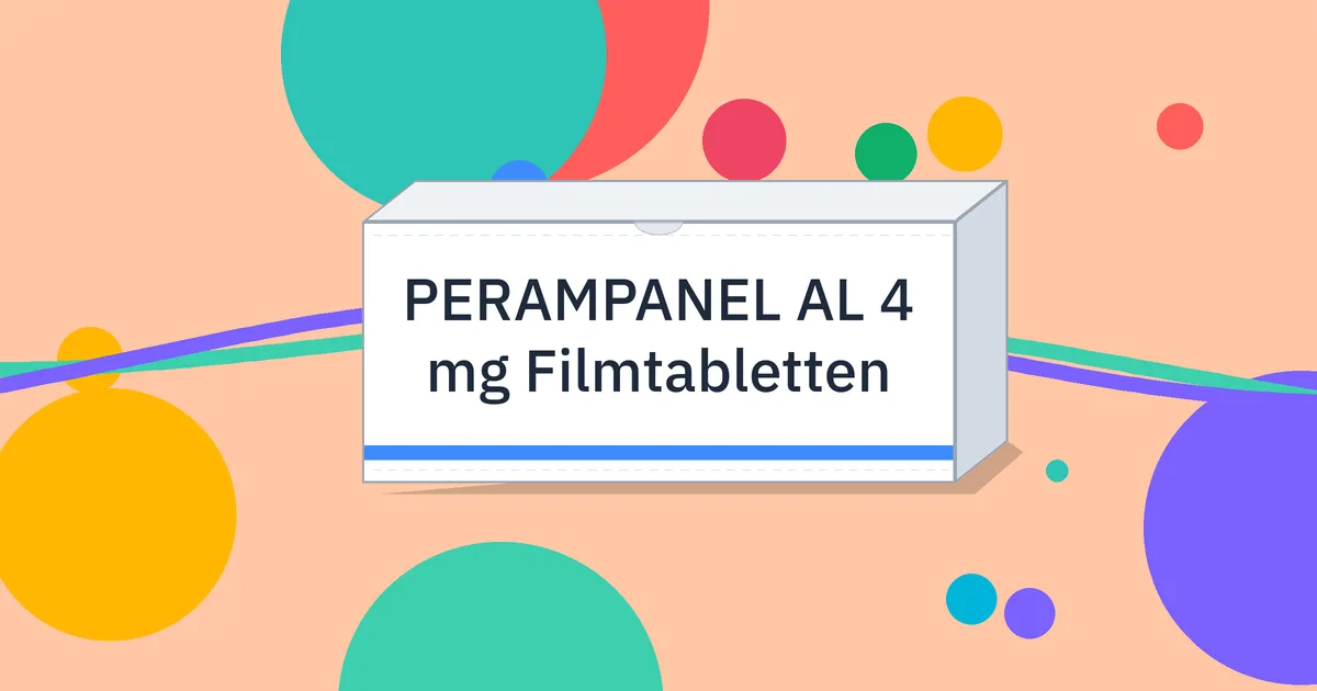 Symbolbild: Packung mit der Aufschrift PERAMPANEL AL 4 mg Filmtabletten (PZN 20139585) – Verfügbarkeit und Bezug in Apotheken in Frankfurt am Main