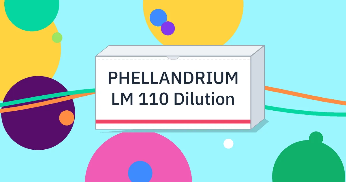 Symbolbild: Packung mit der Aufschrift PHELLANDRIUM LM 110 Dilution (PZN 13637727) – Verfügbarkeit und Bezug in Apotheken in Frankfurt am Main