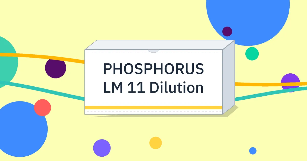Symbolbild: Packung mit der Aufschrift PHOSPHORUS LM 11 Dilution (PZN 13034035) – Verfügbarkeit und Bezug in Apotheken in Frankfurt am Main
