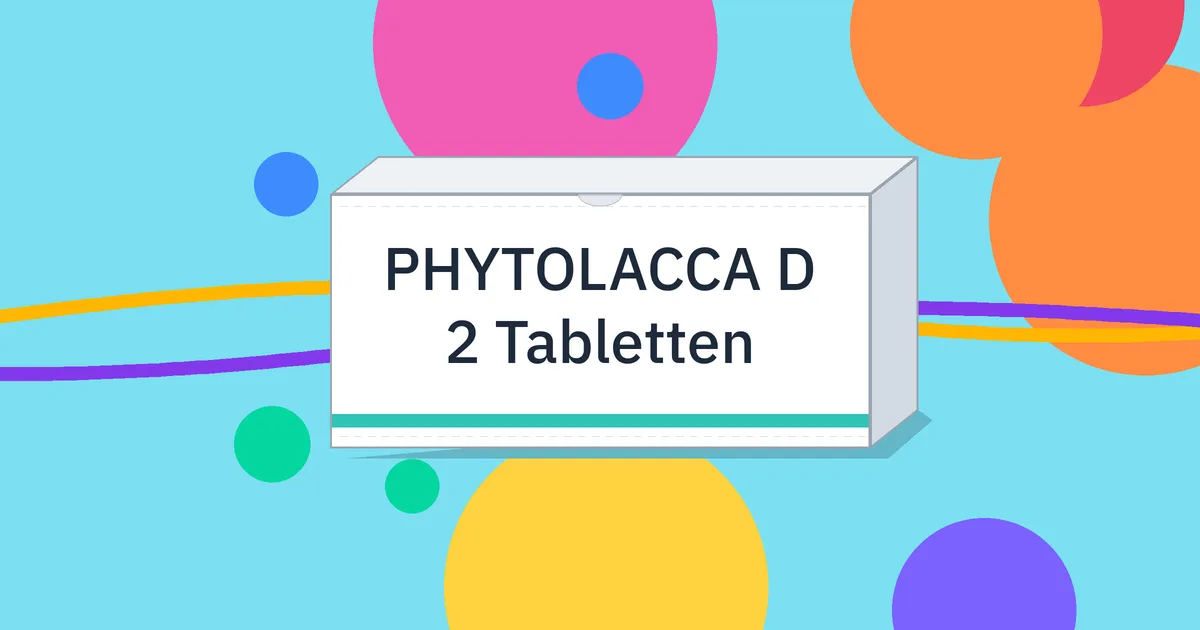 Symbolbild: Packung mit der Aufschrift PHYTOLACCA D 2 Tabletten (PZN 01316998) – Verfügbarkeit und Bezug in Apotheken in Frankfurt am Main