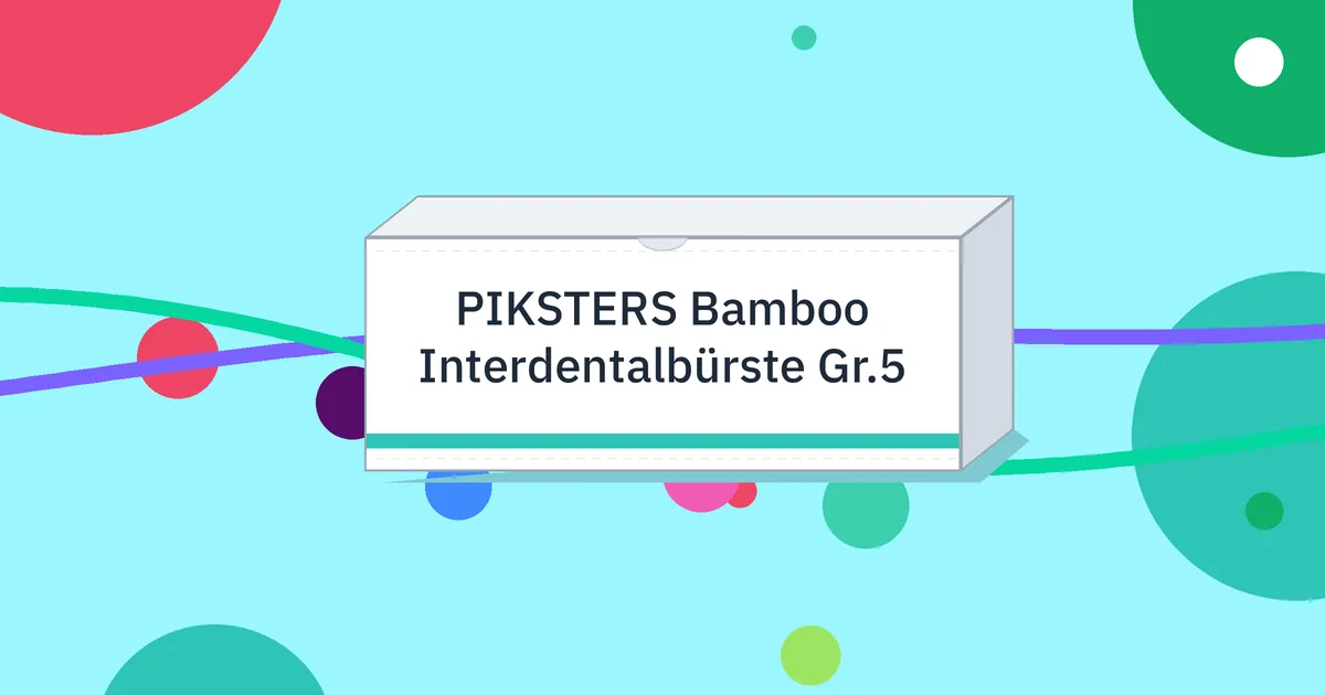 Symbolbild: Packung mit der Aufschrift PIKSTERS Bamboo Interdentalbürste Gr.5 (PZN 17592944) – Verfügbarkeit und Bezug in Apotheken in Frankfurt am Main