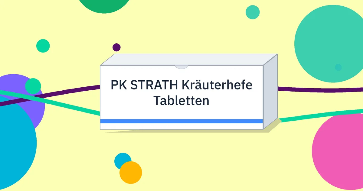 Symbolbild: Packung mit der Aufschrift PK STRATH Kräuterhefe Tabletten (PZN 16024528) – Verfügbarkeit und Bezug in Apotheken in Frankfurt am Main