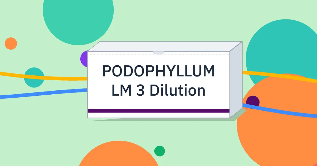 Symbolbild: Packung mit der Aufschrift PODOPHYLLUM LM 3 Dilution (PZN 13042856) – Verfügbarkeit und Bezug in Apotheken in Frankfurt am Main
