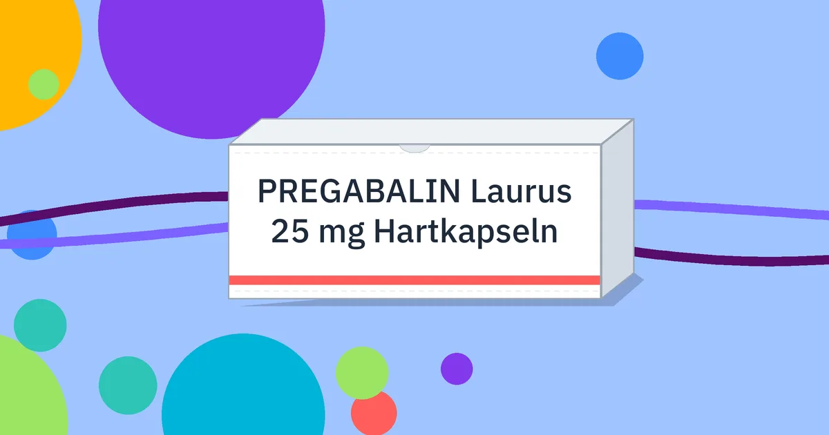 Symbolbild: Packung mit der Aufschrift PREGABALIN Laurus 25 mg Hartkapseln (PZN 16240999) – Verfügbarkeit und Bezug in Apotheken in Frankfurt am Main