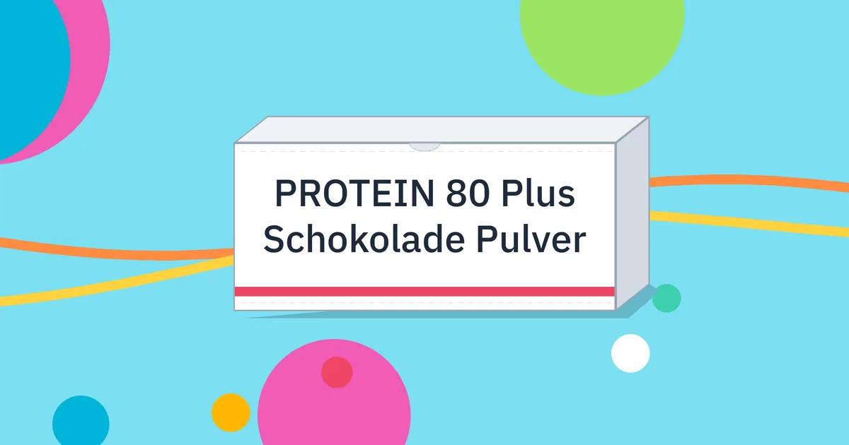 Symbolbild: Packung mit der Aufschrift PROTEIN 80 Plus Schokolade Pulver (PZN 02236534) – Verfügbarkeit und Bezug in Apotheken in Frankfurt am Main