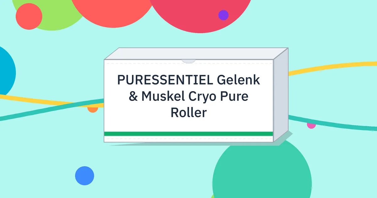 Symbolbild: Packung mit der Aufschrift PURESSENTIEL Gelenk & Muskel Cryo Pure Roller (PZN 17877285) – Verfügbarkeit und Bezug in Apotheken in Frankfurt am Main