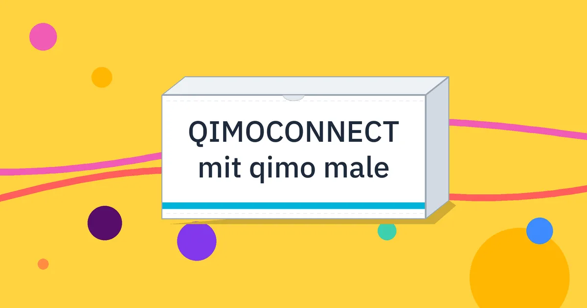 Symbolbild: Packung mit der Aufschrift QIMOCONNECT mit qimo male (PZN 14288163) – Verfügbarkeit und Bezug in Apotheken in Frankfurt am Main