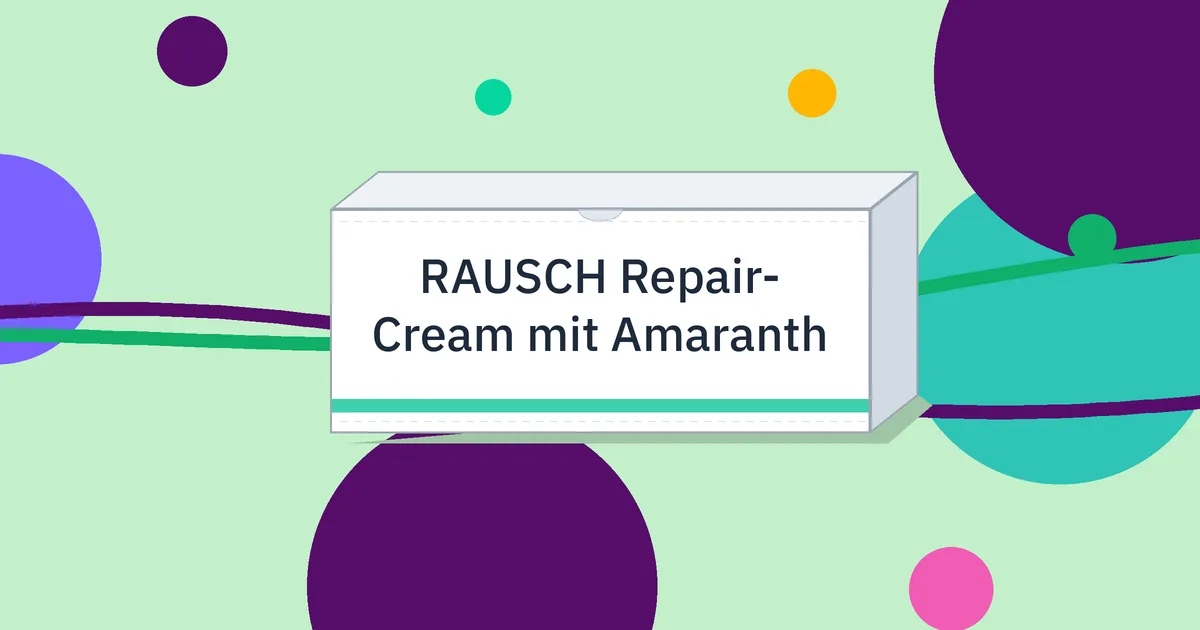 Symbolbild: Packung mit der Aufschrift RAUSCH Repair-Cream mit Amaranth (PZN 18742972) – Verfügbarkeit und Bezug in Apotheken in Frankfurt am Main