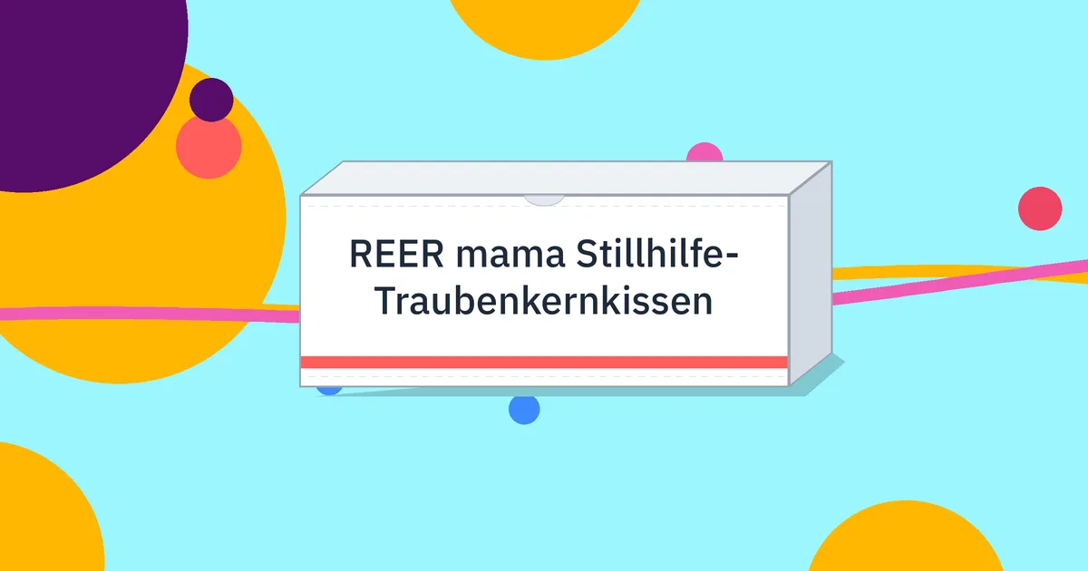 Symbolbild: Packung mit der Aufschrift REER mama Stillhilfe-Traubenkernkissen (PZN 19501466) – Verfügbarkeit und Bezug in Apotheken in Frankfurt am Main