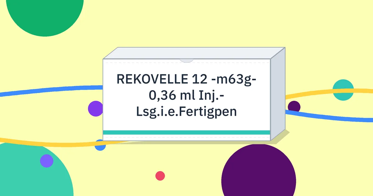 Symbolbild: Packung mit der Aufschrift REKOVELLE 12 -m63g-0,36 ml Inj.-Lsg.i.e.Fertigpen (PZN 15815133) – Verfügbarkeit und Bezug in Apotheken in Frankfurt am Main