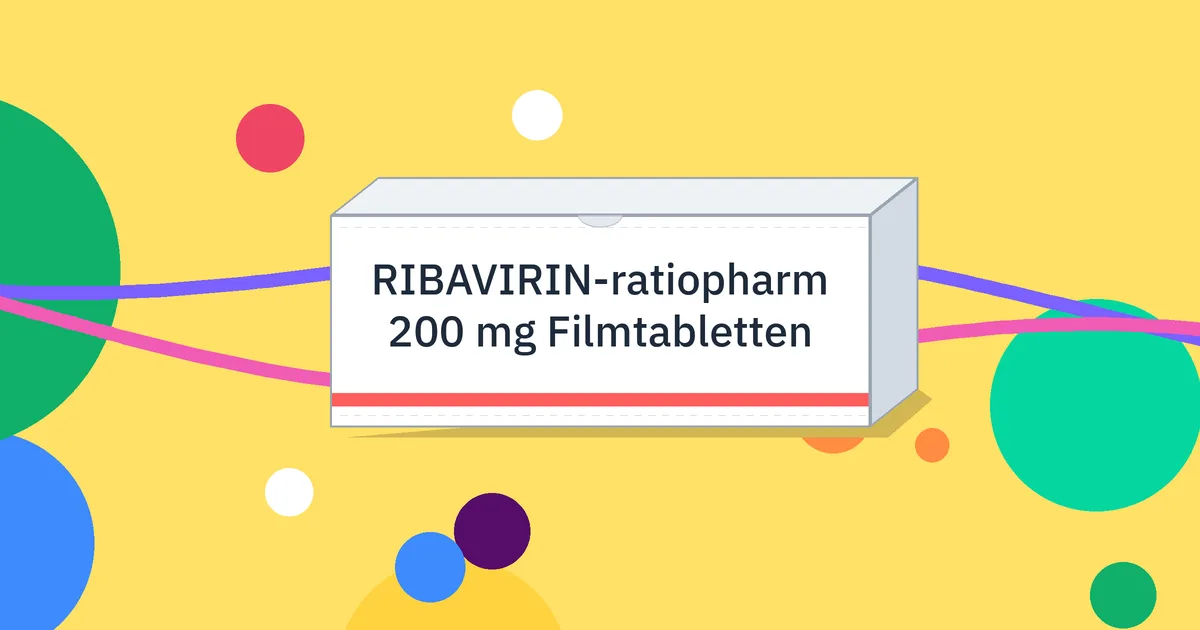 Symbolbild: Packung mit der Aufschrift RIBAVIRIN-ratiopharm 200 mg Filmtabletten (PZN 09487423) – Verfügbarkeit und Bezug in Apotheken in Frankfurt am Main