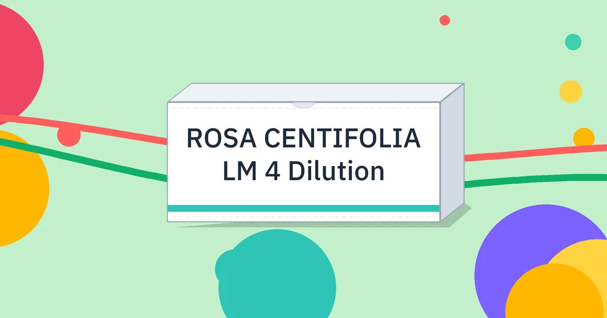Symbolbild: Packung mit der Aufschrift ROSA CENTIFOLIA LM 4 Dilution (PZN 13055712) – Verfügbarkeit und Bezug in Apotheken in Frankfurt am Main