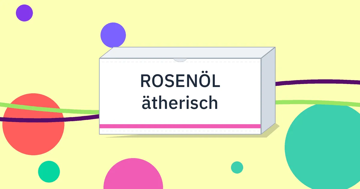 Symbolbild: Packung mit der Aufschrift ROSENÖL ätherisch (PZN 06863185) – Verfügbarkeit und Bezug in Apotheken in Frankfurt am Main
