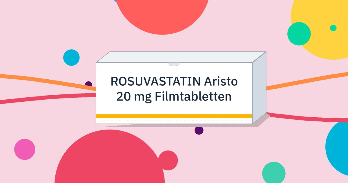 Symbolbild: Packung mit der Aufschrift ROSUVASTATIN Aristo 20 mg Filmtabletten (PZN 13588615) – Verfügbarkeit und Bezug in Apotheken in Frankfurt am Main