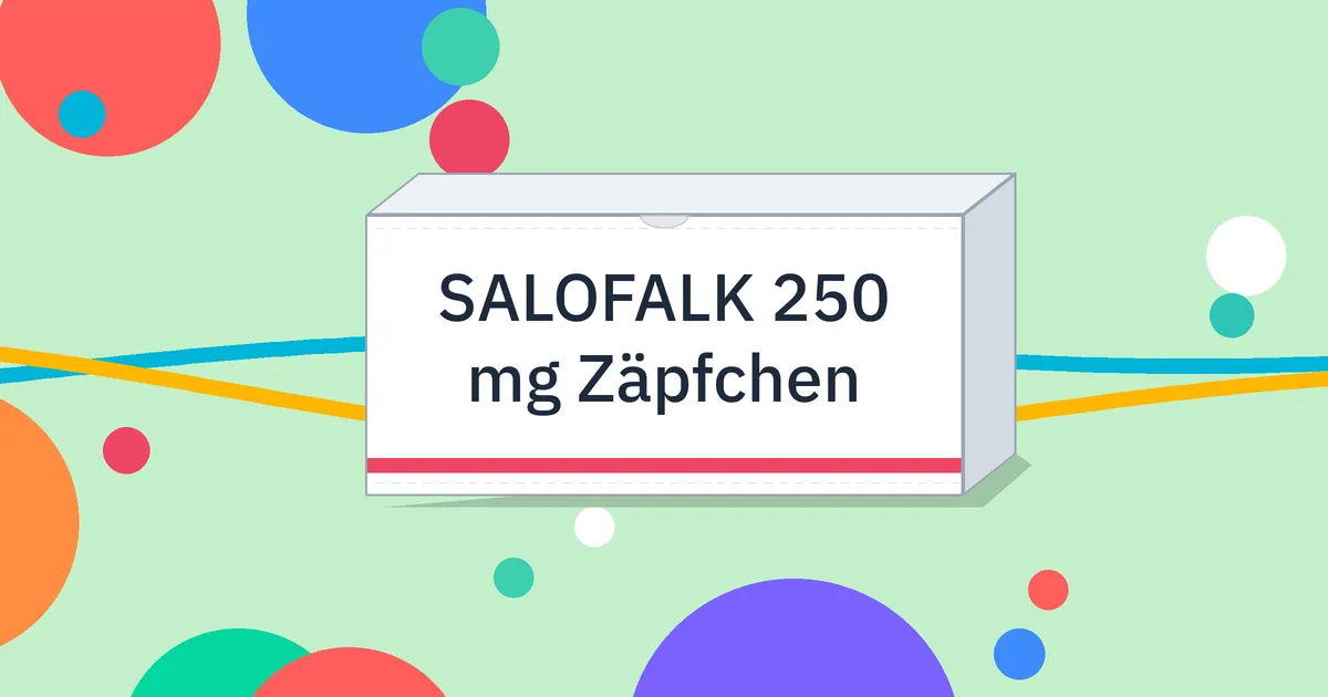Symbolbild: Packung mit der Aufschrift SALOFALK 250 mg Zäpfchen (PZN 19549473) – Verfügbarkeit und Bezug in Apotheken in Frankfurt am Main
