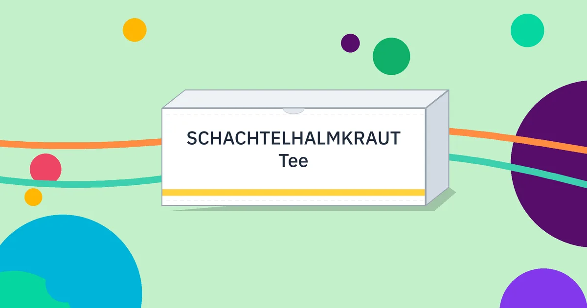 Symbolbild: Packung mit der Aufschrift SCHACHTELHALMKRAUT Tee (PZN 12444713) – Verfügbarkeit und Bezug in Apotheken in Frankfurt am Main