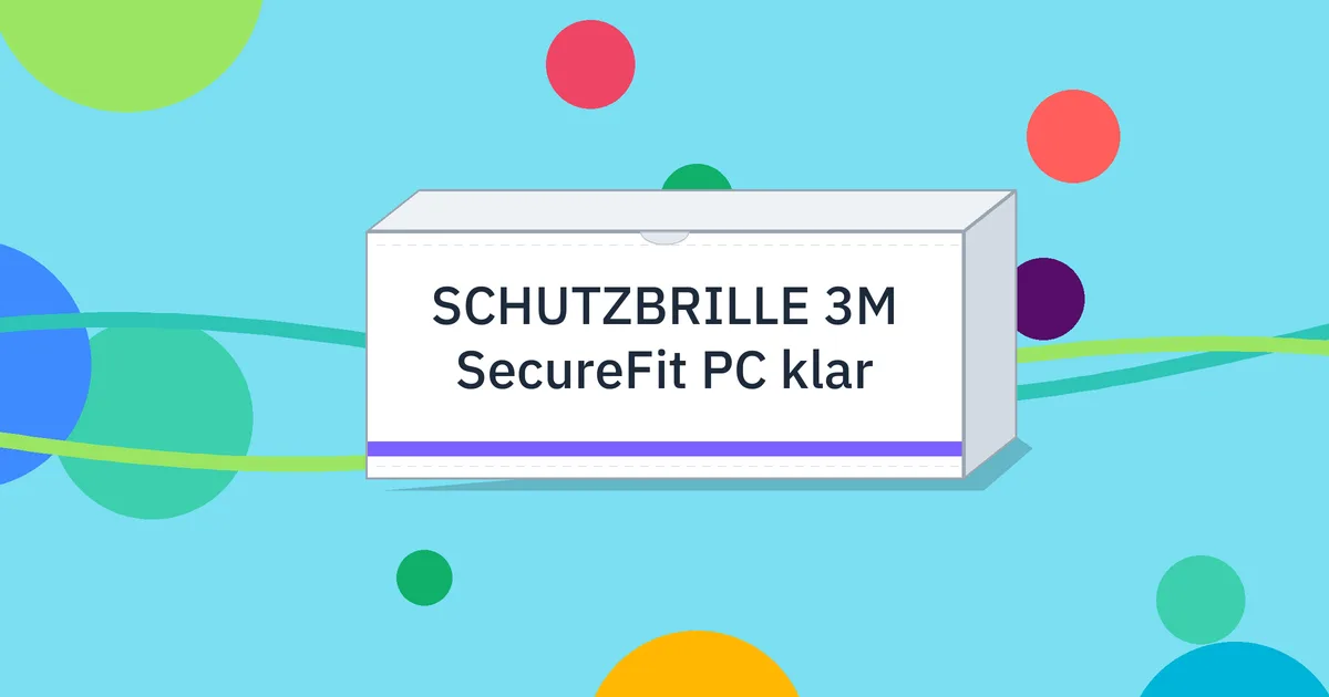 Symbolbild: Packung mit der Aufschrift SCHUTZBRILLE 3M SecureFit PC klar (PZN 16661488) – Verfügbarkeit und Bezug in Apotheken in Frankfurt am Main