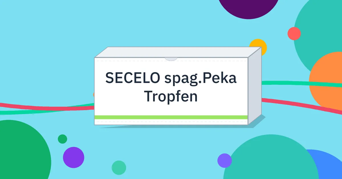 Symbolbild: Packung mit der Aufschrift SECELO spag.Peka Tropfen (PZN 02672436) – Verfügbarkeit und Bezug in Apotheken in Frankfurt am Main