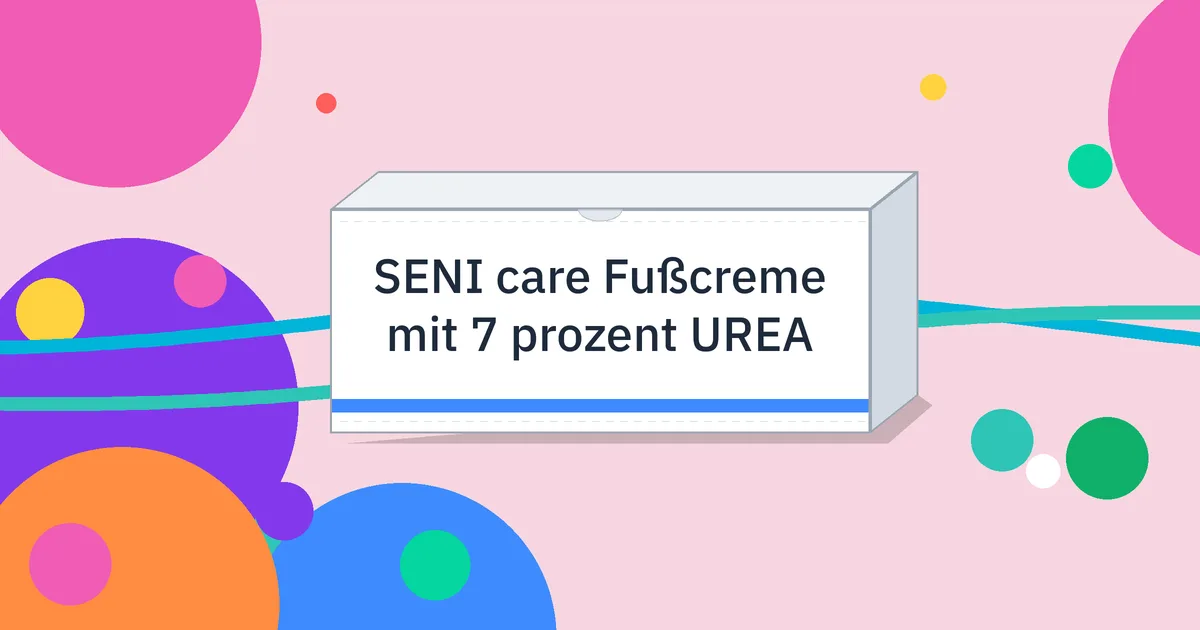 Symbolbild: Packung mit der Aufschrift SENI care Fußcreme mit 7 prozent UREA (PZN 11295642) – Verfügbarkeit und Bezug in Apotheken in Frankfurt am Main