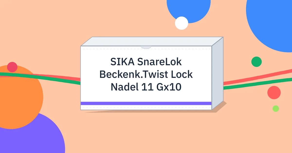 Symbolbild: Packung mit der Aufschrift SIKA SnareLok Beckenk.Twist Lock Nadel 11 Gx10 (PZN 00618415) – Verfügbarkeit und Bezug in Apotheken in Frankfurt am Main